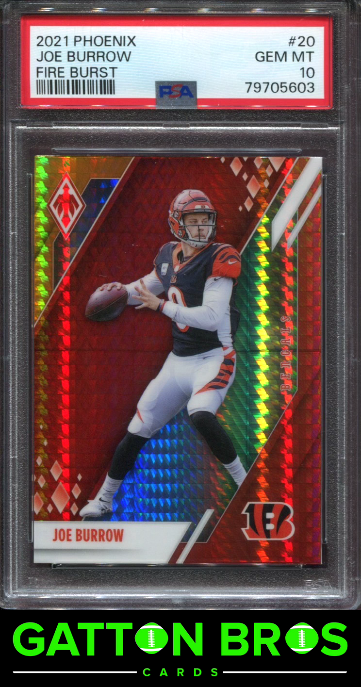 2021 Phoenix Joe Burrow Fire Burst #20 PSA 10 GEM MINT | eBay