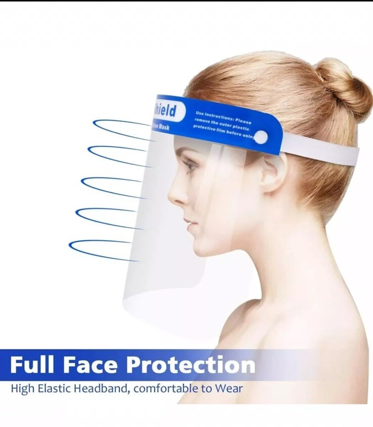 10pcs Disposable face shield Plastic Face Shield | eBay