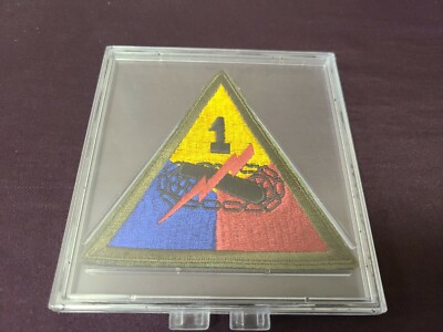 WWII Triangle Patch With Cannon Lightning Bolt Military 1st In Case ...