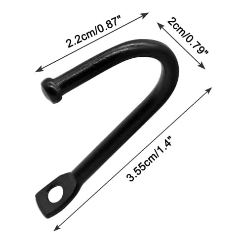 Metal J Shaped Iron Hooks 1.4 Inch Wall Mounted Single Hooks Simple ...