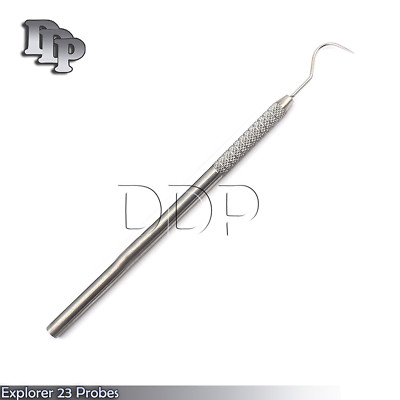 10 Pcs Single Ended Dental Explorer #23 Shepherds Hook Probe Surgical ...
