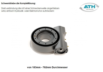 Hydraulik Schwenktrieb 183 mm Drehverbinder Drehantrieb Drehm. 0,6 kNm ...