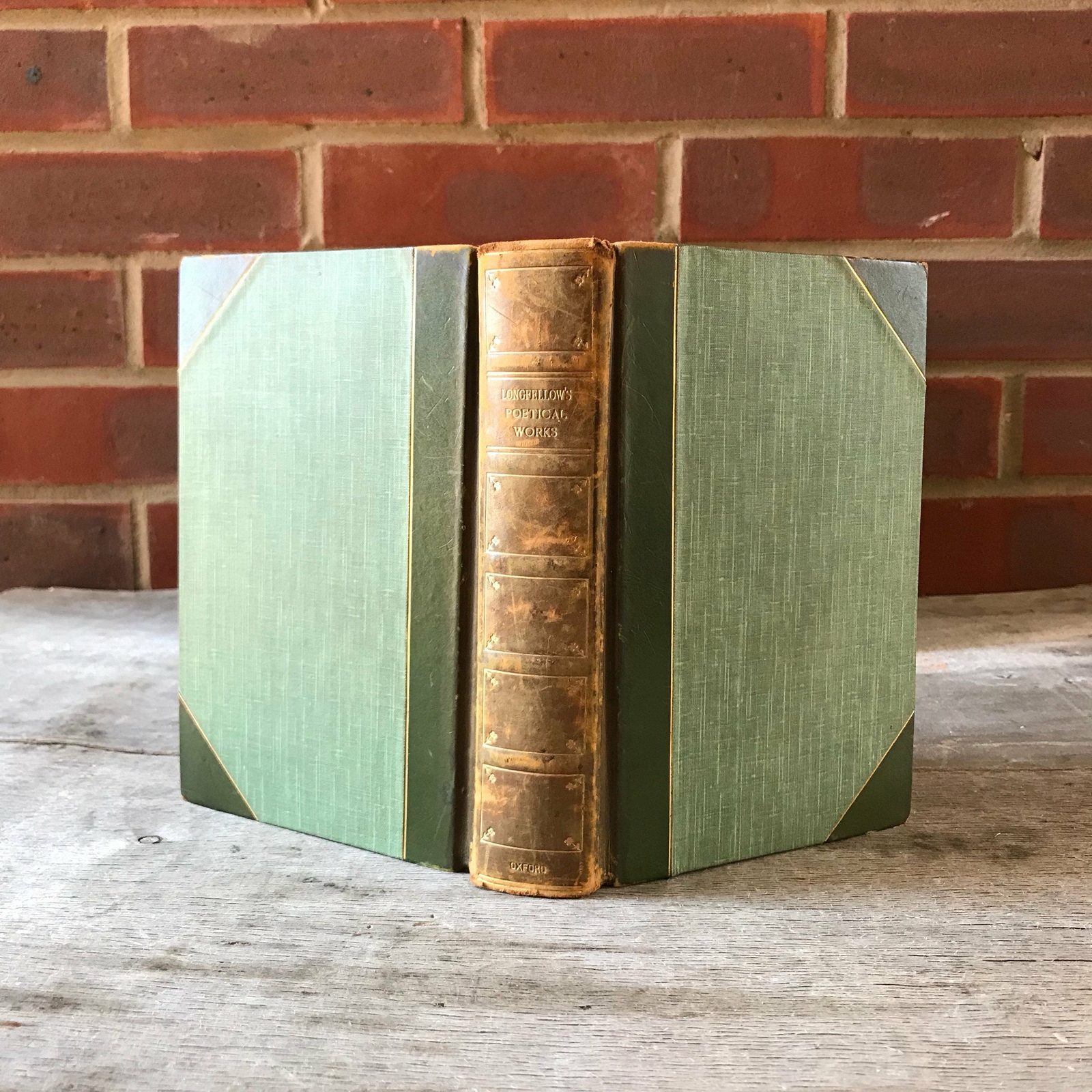 Antique Book Poetry English The Poetical Works of Longfellow 1908 Henry ...