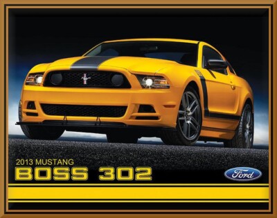 2013 Ford Mustang Boss 302, Toolbox/Man Cave/Refrigerator Magnet, 42 ...