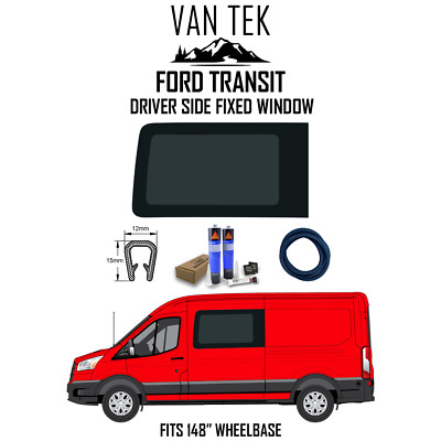 Ford Transit 148" Wheel Base Models DRIVER Side Solid Window FIT KIT AND U TRIM | eBay