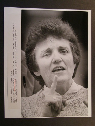 Glossy Press Photo 1988 Marie Howe Somerville Anti-tuition hike ...