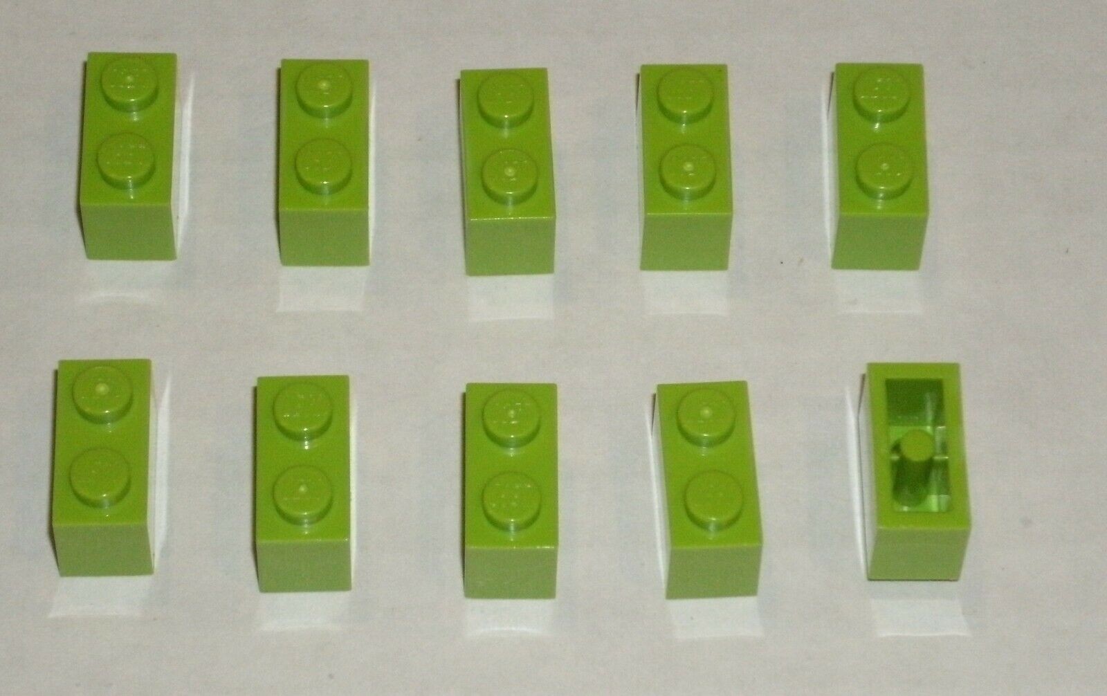 LEGO NEW 1x2 Lime Brick (10x) 4613965 4164022 4122447 Brick 3004 93792 ...