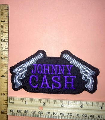 JOHNNY CASH gun's LOGO LICENSED PATCH EMBROIDERED IRON ON t shirt. | eBay