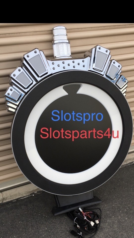 Bally Alpha Wave Slot Machine Round Video LCD Monitor Topper Sign Crown ...