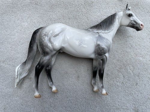 SUPER Breyer Peter Stone Ideal Stock Horse “Marty B Good” Glossy Grey Karen Zorn | eBay