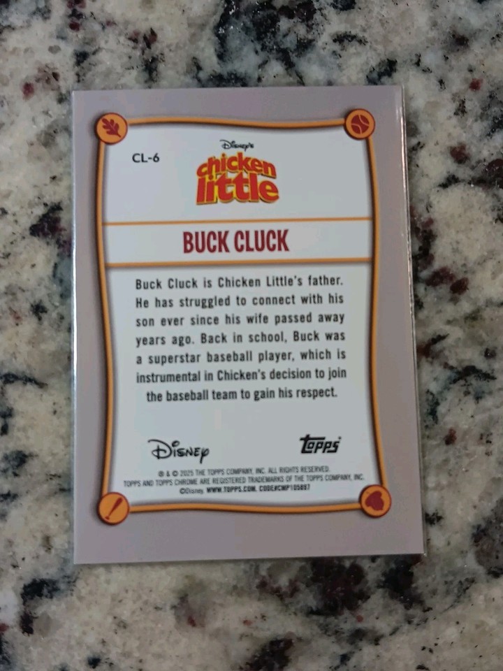 2025 Topps Chrome Disney - Chicken Little Buck Cluck #CL-6 | eBay