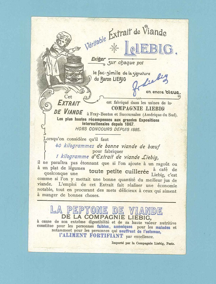 Liebig MENU Sanguinetti 51 - figurina B - edizione FRA | eBay