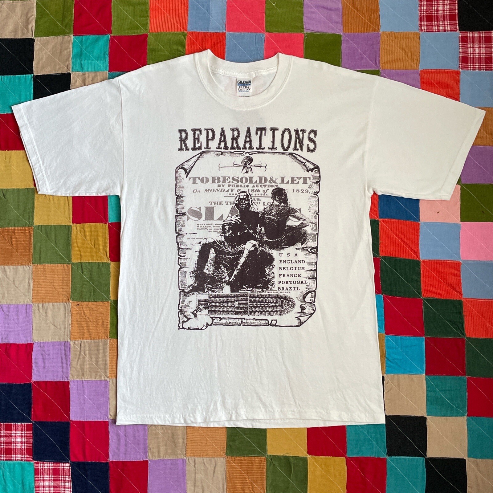 Vintage Y2K Black History Culture Reparations Tee Shi… - Gem