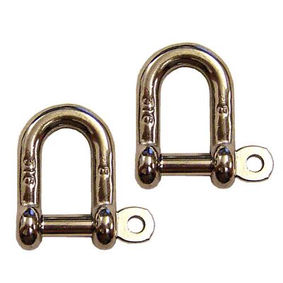 5/32" Captive Pin D Shackle Stainless Steel - 2 Pack | eBay