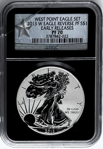 2013 W REVERSE PROOF SILVER EAGLE WEST POINT MINT SET EARLY RELEASES ...