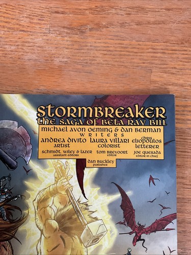 STORMBREAKER: THE SAGA OF BETA RAY BILL #1 (2005) Marvel Comics Thor Asgard | eBay