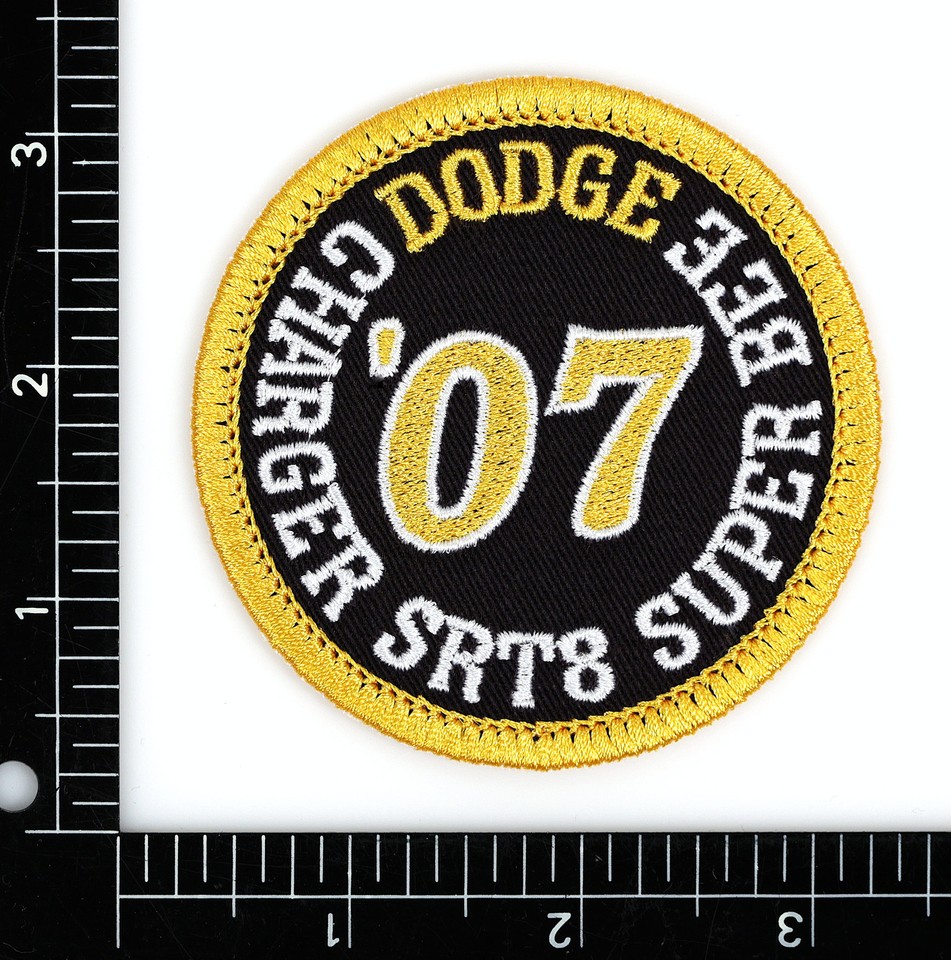 2007 Dodge Charger SRT8 Super Bee Embroidered Patch Black/Yellow Iron ...