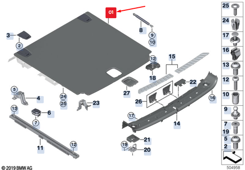 Tapis de sol pour coffre à bagages BMW X3 F25 51477222219 7222219 NEUF ...