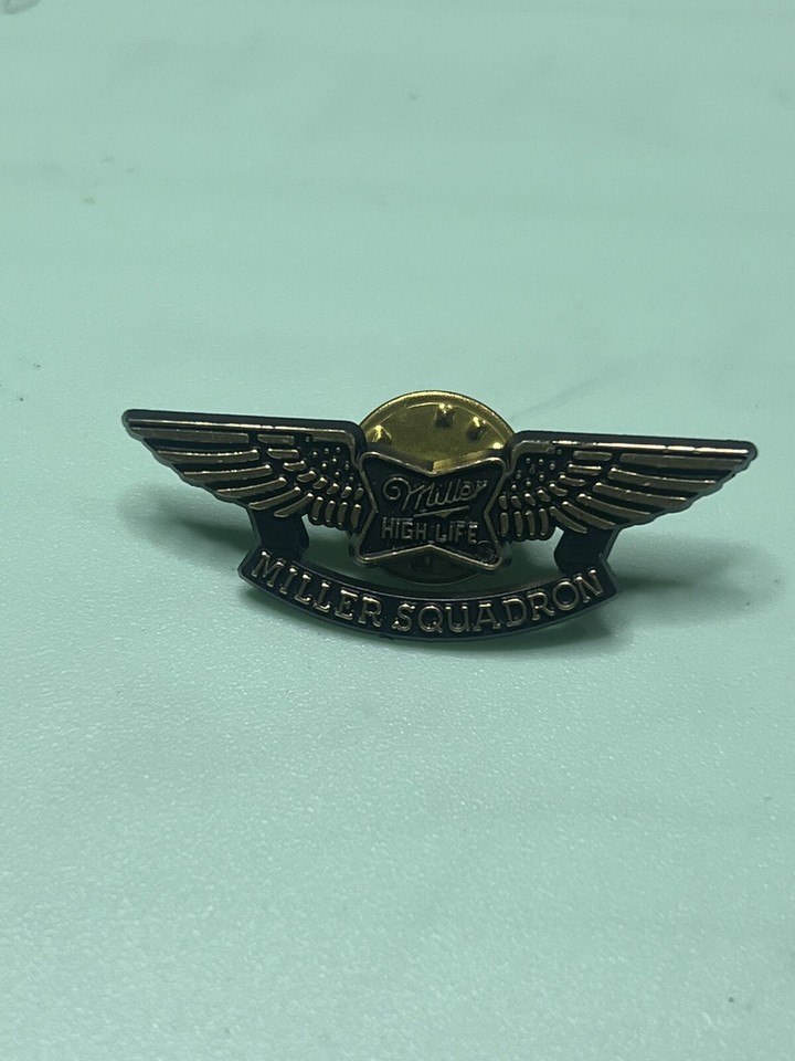 VTG Collectible Pin - Miller High Life Miller Squadron Beer Black/Gold ...