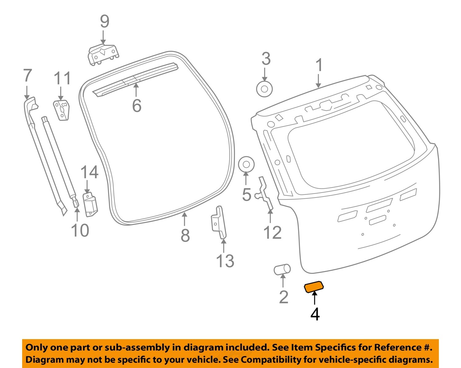 GM OEM 10-24 Acadia Lift Gate Gate Hardware-Lift Gate Plug 25888200 | eBay