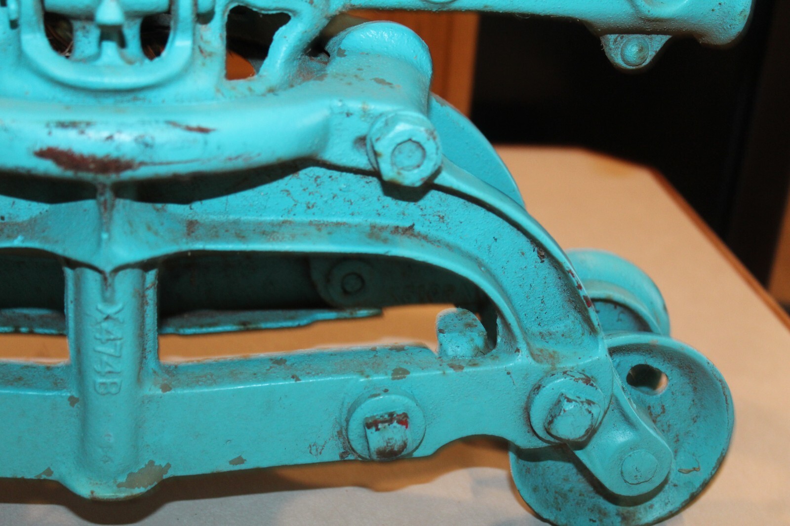 Vtg Antique Old Hay Trolley Farm Barn Repurpose Light Industrial Cast ...