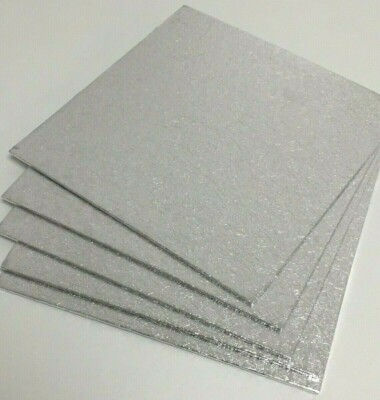 Square Cake Cards Pack of 5 Covered Edge 6" to 14" 2.5mm | eBay UK