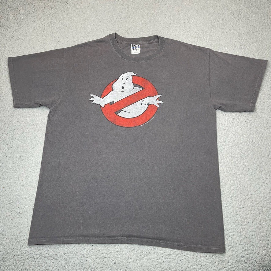 Ghostbusters Shirt Womens Large Gray Mooglie Columbia Logo Graphic 2009 ...