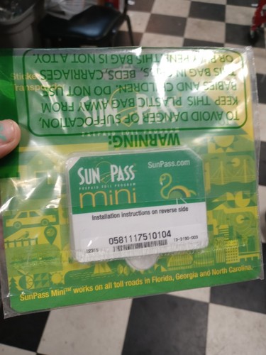 SunPass 4347620580 Mini Sticker Pre-Paid Toll Program For Florida for ...