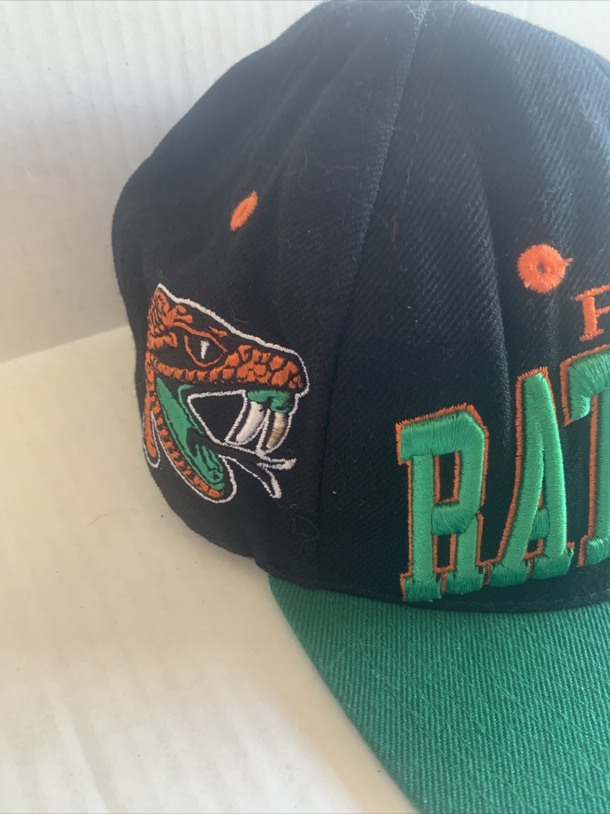 Vintage famu rattlers snapback Green black orange - Gem