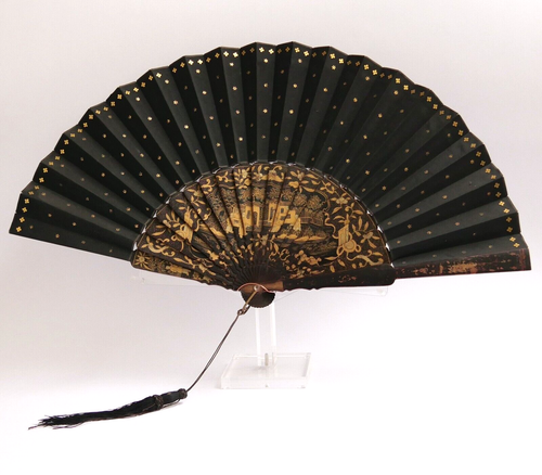 Éventail - Laque de Chine - XIXe - Chinese Lacquer Fan | eBay