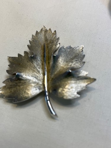 Vintage BOUCHER 2080 Signed silver Leaf Brooch Pin | eBay