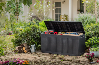 Plastic Outdoor Storage Benches Outdoor Storage Box Bench Seat 490L