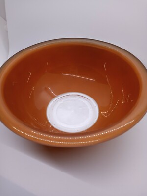 VTG Pyrex Mixing Bowl #323 Beige/peach Clear Glass Bottom 1.5L | eBay