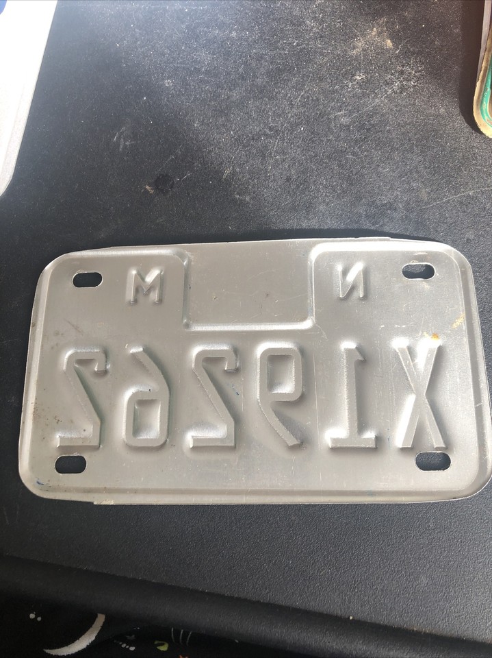 New Mexico motorcycle license plate NM collectible old last tagged 1985 ...