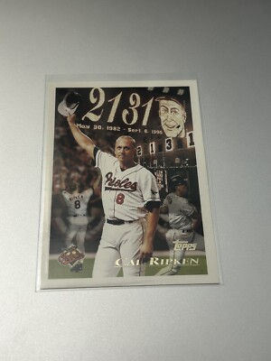 1996 Topps Cal Ripken #96 Cal Ripken Baltimore Orioles Baseball Card ...