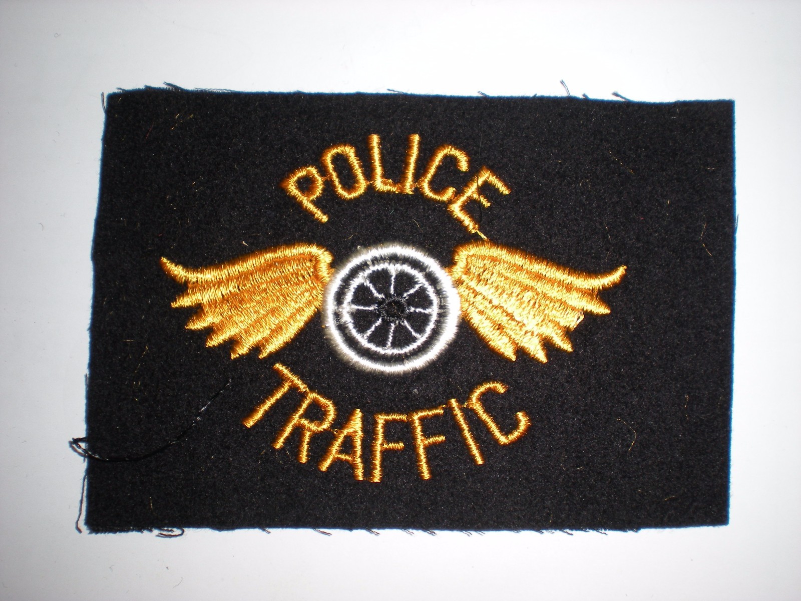 VINTAGE POLICE DEPARTMENT POLICE TRAFFIC PATCH - EMBROIDERED ON FELT | eBay