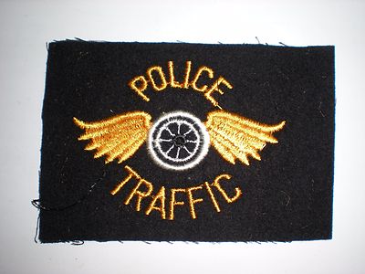 VINTAGE POLICE DEPARTMENT POLICE TRAFFIC PATCH - EMBROIDERED ON FELT | eBay