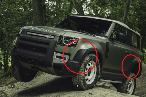 Land Rover OEM Defender 90/ 110/ 130 2020+ Wheelhouse Extension Protectors | eBay