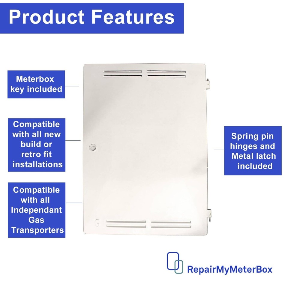 GAS METER BOX DOOR complete with Key,Hinges, Metal Latch INCLUDED | eBay