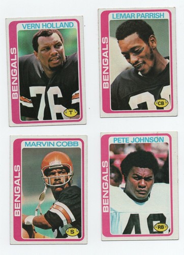 CINCINNATI BENGALS 1978 TOPPS LOT HOLLAND, COBB, PARRISH & JOHNSON | eBay