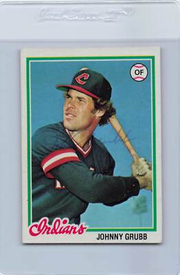 1978 Topps #608 Johnny Grubb Indians Signed Auto *G3073 | eBay