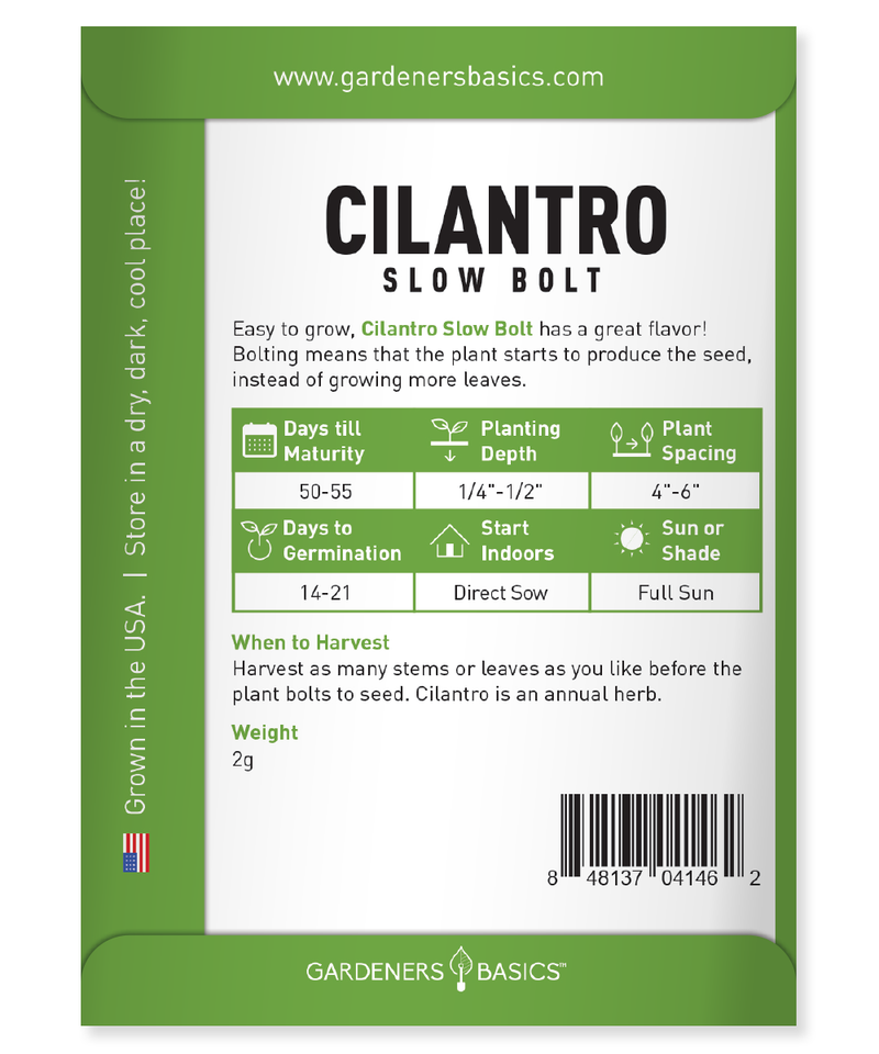 Slow Bolt Cilantro Seeds | eBay