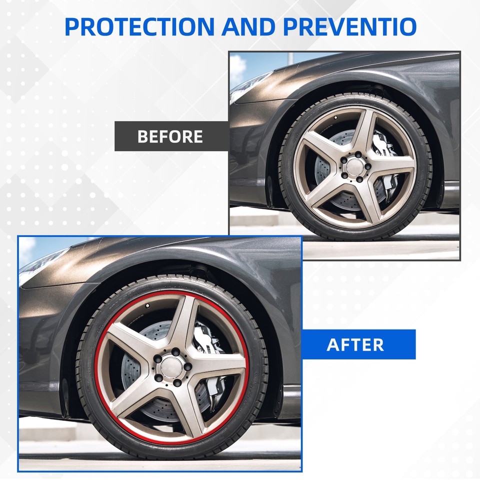 4PCS Aluminum Alloy Wheel Rim Protector Wheel Hub Rim Guard Rings 18 ...