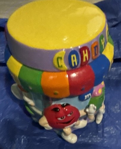 Rare, Vintage 2003 M&Ms "Candy Bar" Cookie Jar With Lid - 7.5" X 6 ...