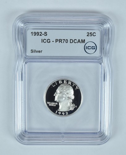 1992-S Washington Quarter Silver PR70 DCAM ICG *9183 | eBay