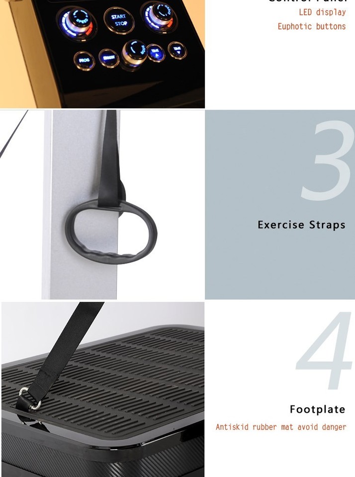 New Dual Motor 1500w Whole Body Power Vibe Vibration Plate Exercise ...