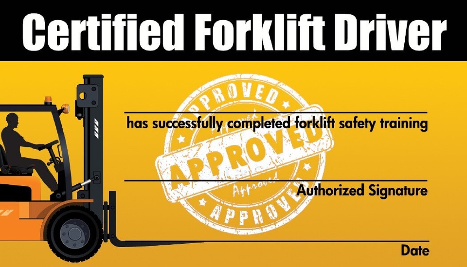 Forklift Certification Training Cards - Certified Forklift Driver Card ...