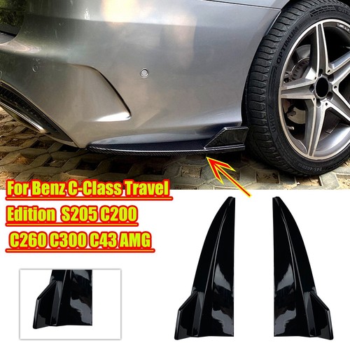 For Benz C-Class S205 C200 C260 C300 C43 Rear Bumper Canard Splitter ...