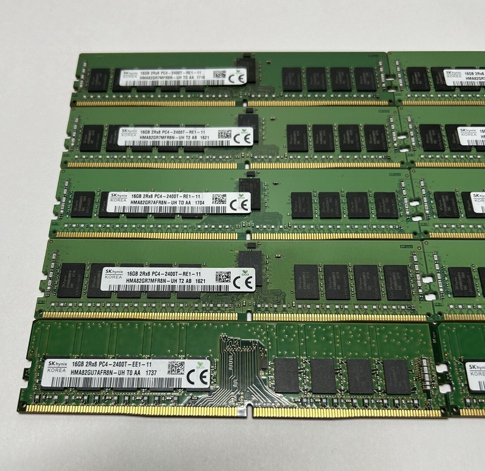 Lot of 10 SK Hynix 16GB DDR4 2RX8 PC4-2400T Desktop Ram Memory | eBay
