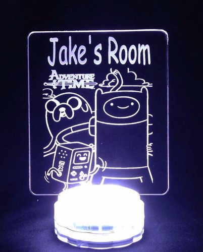 Adventure Time Personalised 3D LED Battery USB Night Light Colour ...
